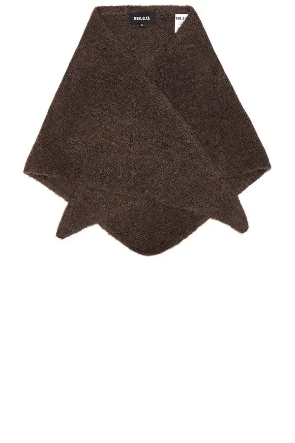 SEROYA Amelie Scarf In Brown - Slate Brown