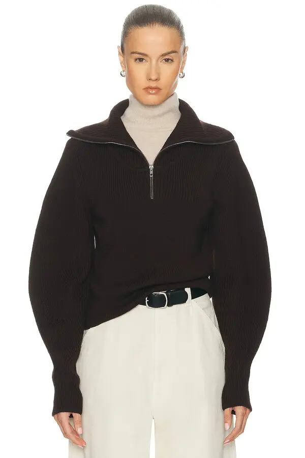 LEMAIRE Zipped Wool Sweater