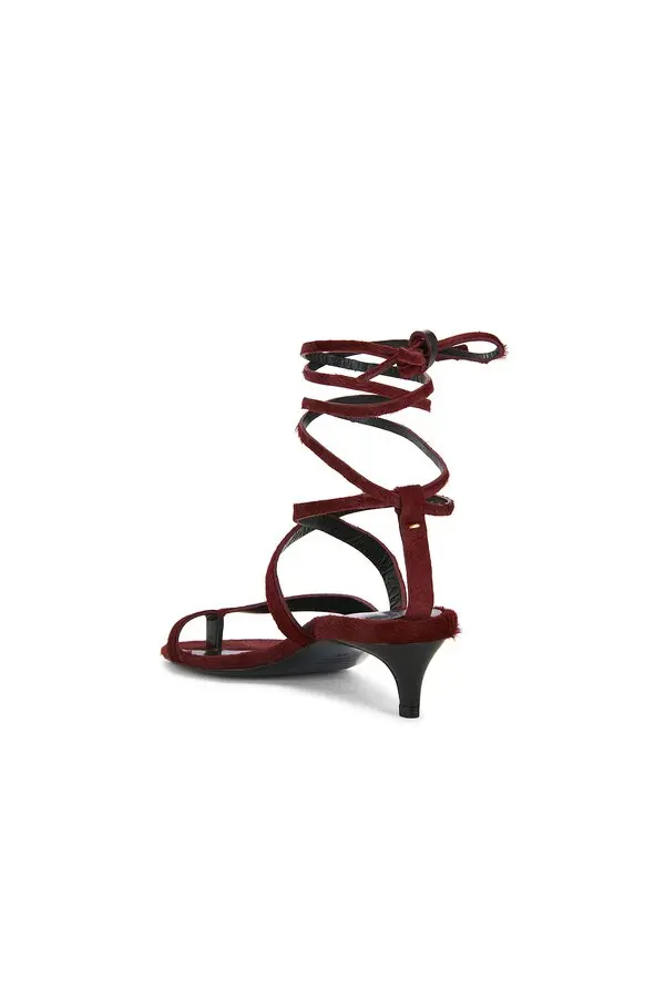 Khaite Aimee Strappy Sandal - Cherry