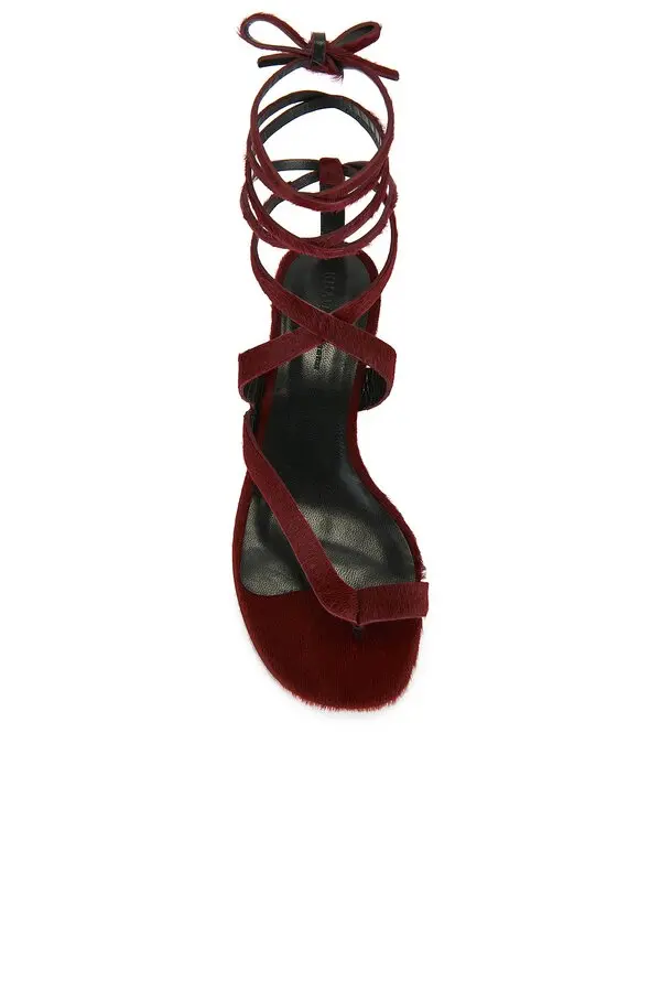Khaite Aimee Strappy Sandal - Cherry