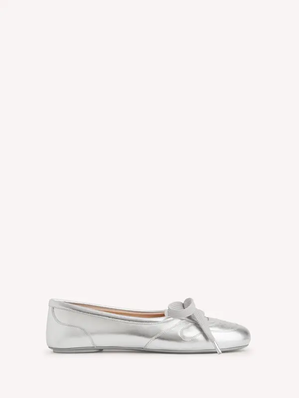 GIANVITO ROSSI Vault Ballerina Sneakers - Silver - Metallic Nappa