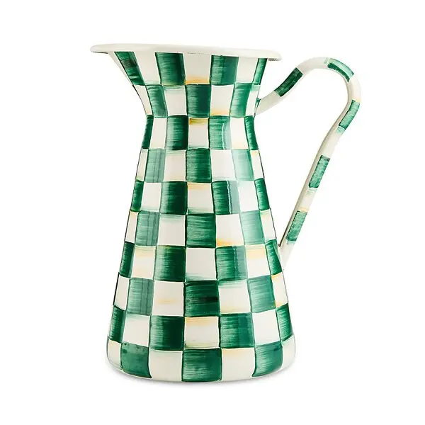 MACKENZIE-CHILDS Emerald Check Large Practical Pitcher - No Color