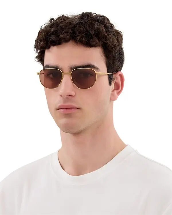 Bottega Veneta Pilot Sunglasses, 52mm