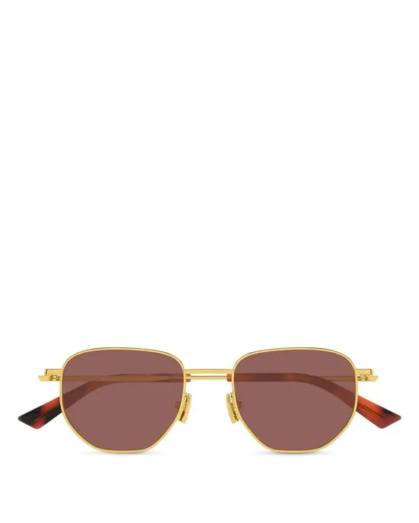 Bottega Veneta Pilot Sunglasses, 52mm