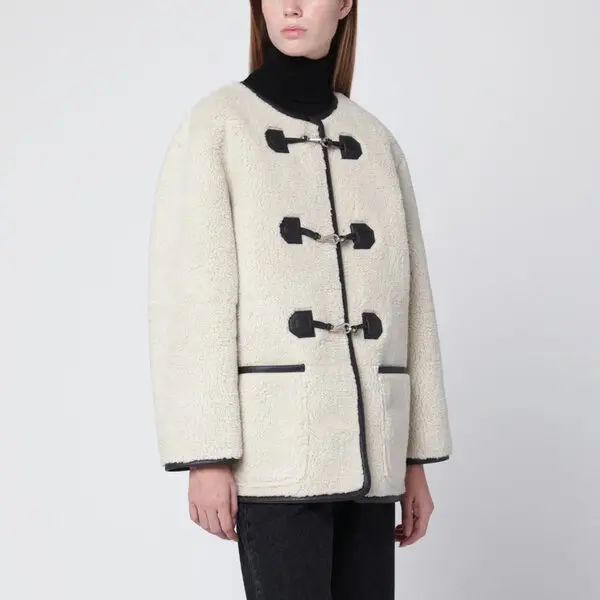 DUNST Shearling-effect Jacket - White