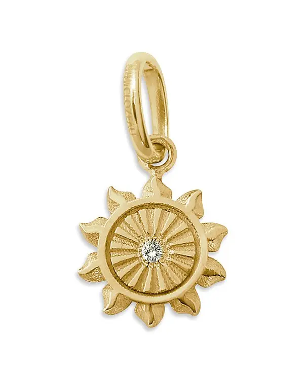 Gigi Clozeau 18k Yellow Diamond Lucky Sun Pendant - Gold