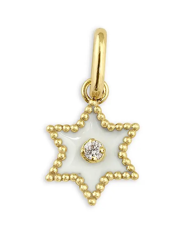 Gigi Clozeau 18k Yellow Diamond And Resin Star Etoile Pendant - Gold