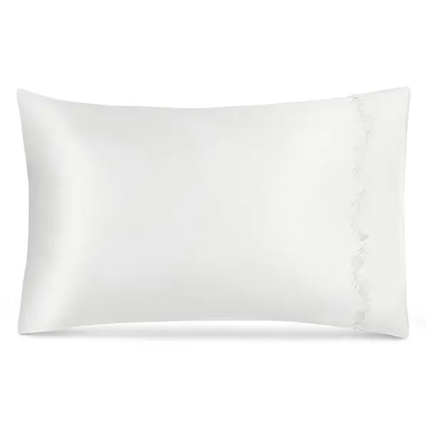 MATOUK Silk Collection Standard Pillowcase - Daphne Embroidery In Bone