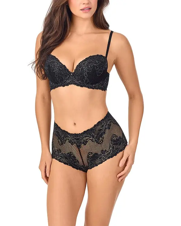 Le Mystère Lace Allure Demi Bra - Black Lurex