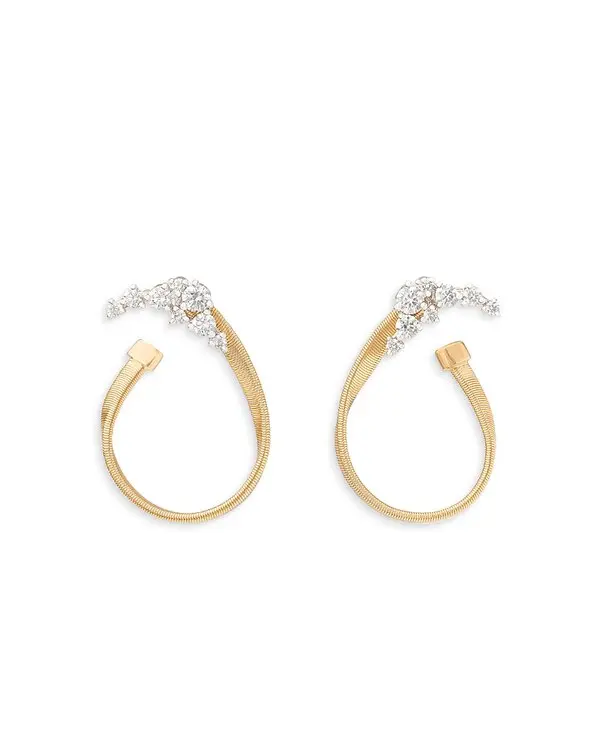 Marco Bicego Marrakech Diamond Hoop Earrings - Yellow Gold