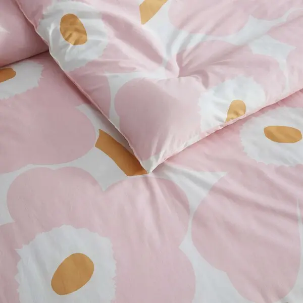 Marimekko Unikko Duvet Cover Set, Full/queen - Light Pink