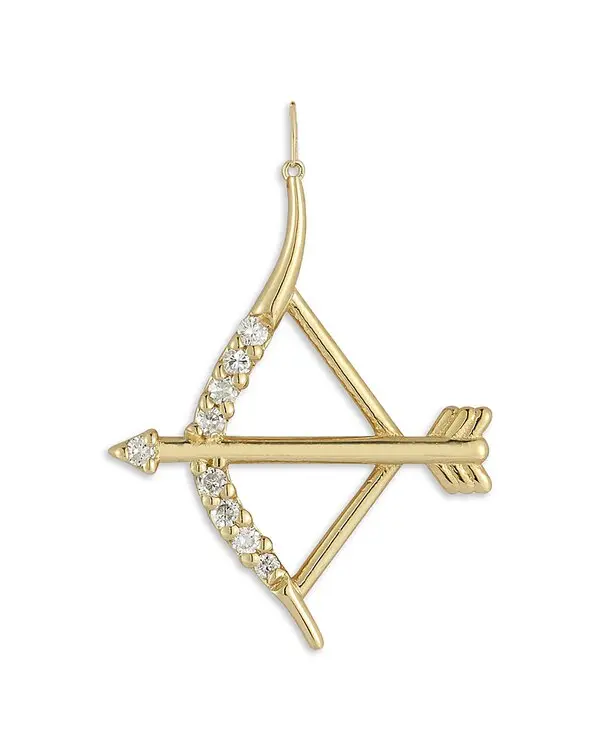 MOON & MEADOW 14k Yellow Diamond Bow & Arrow Pendant - Gold