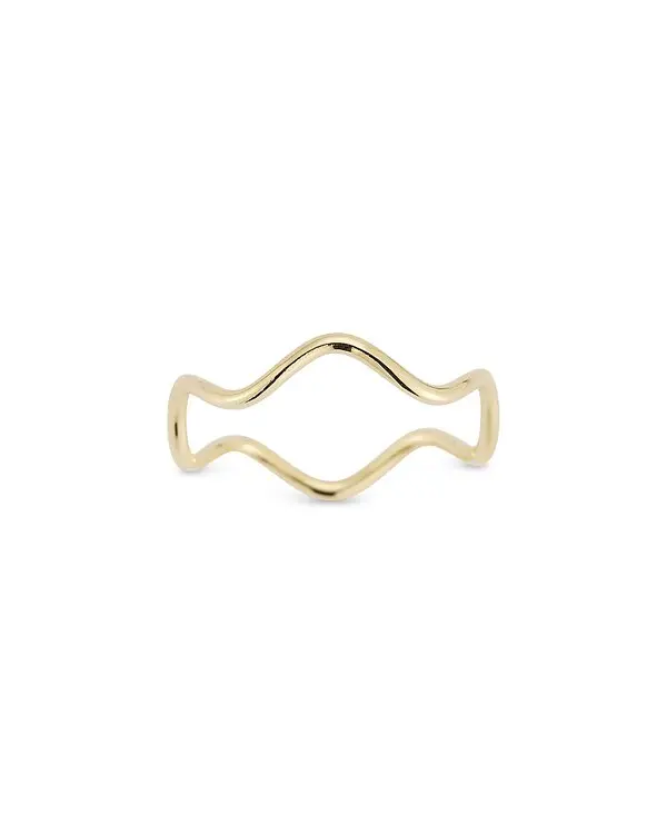 MOON & MEADOW 14k Yellow Openwork Wave Ring - Gold