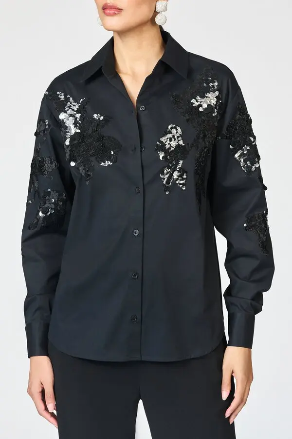 Sachin & Babi Embellished Paradiso Button-down Shirt