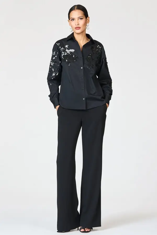 Sachin & Babi Embellished Cotton Button-down Shirt