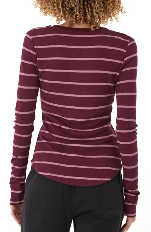 THREADS 4 THOUGHT Striped Rib Henley