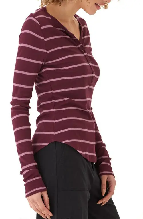 THREADS 4 THOUGHT Striped Rib Henley