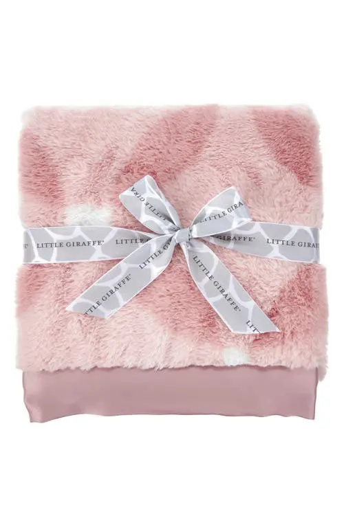 LITTLE GIRAFFE Luxe Whirl Baby Blanket - Dusty Pink