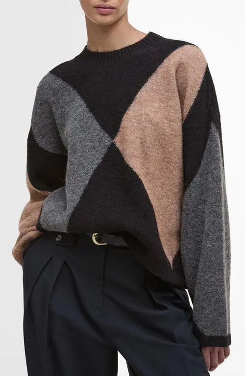 Barbour Sabrina Colorblock Wool-blend Crewneck Sweater