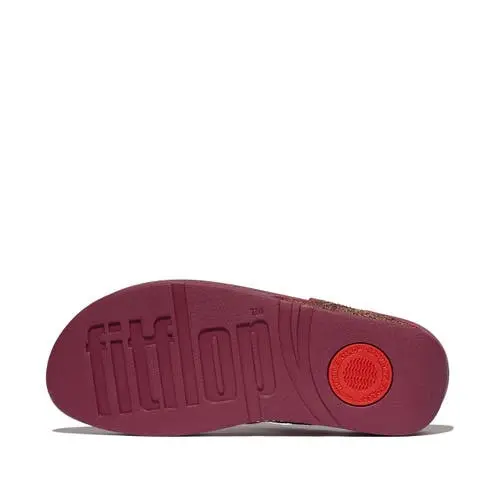 Fitflop Lulu Multi Tonal Glitter Toe-post Sandals - Ruby Mix