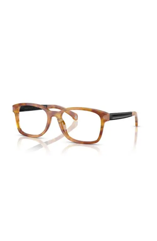 Moncler 54mm Rectangle Eyeglasses - Tortoise