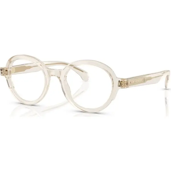 Moncler 47mm Round Eyeglasses - White