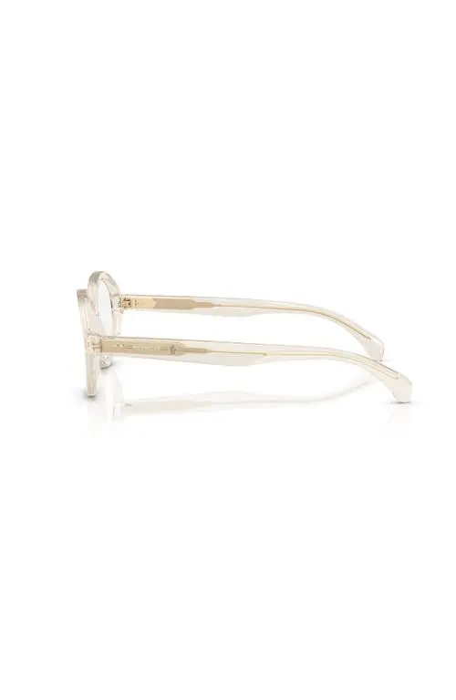 Moncler 47mm Round Eyeglasses - White