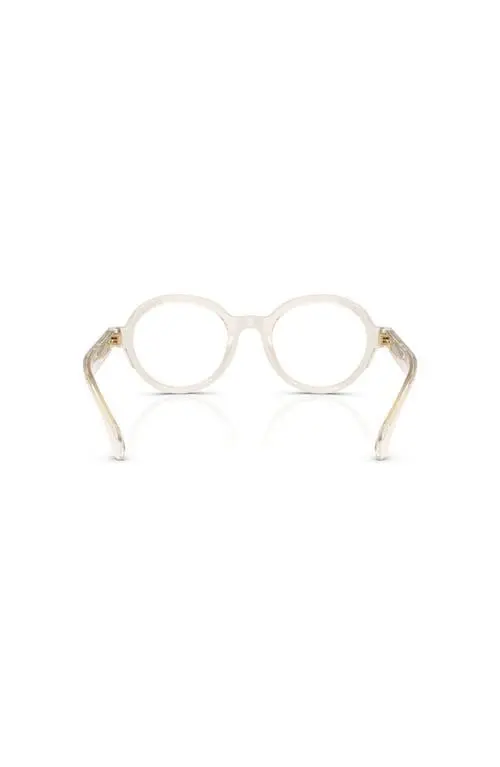 Moncler 47mm Round Eyeglasses - White