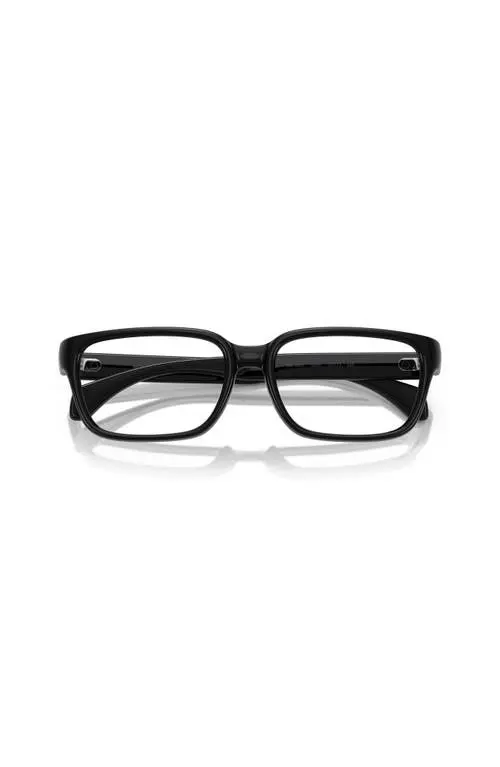 Moncler 57mm Rectangle Optical Glasses - Black