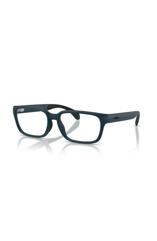 Moncler 57mm Rectangle Optical Glasses - Blue