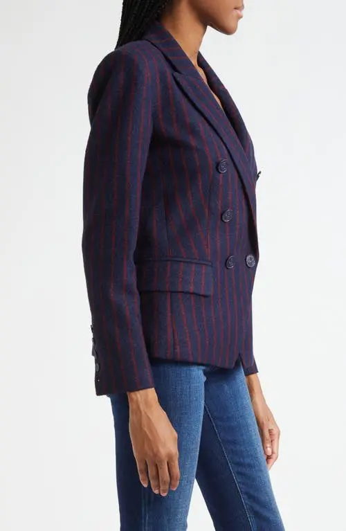 L'Agence Kenzie Double Breasted Knit Blazer