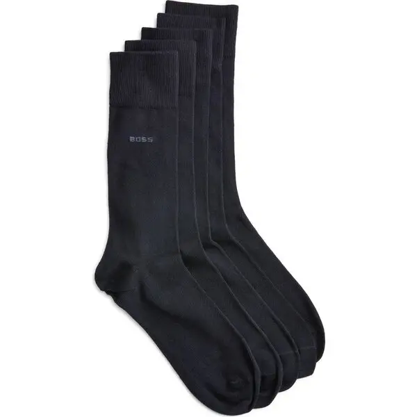 BOSS 5-pack Crew Socks - Dark Blue