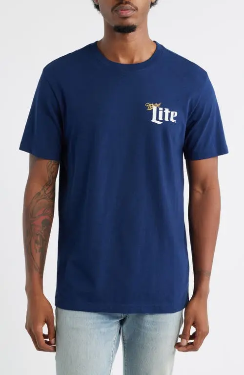 THE FORECAST AGENCY Miller Lite Cotton Graphic T-shirt - Navy