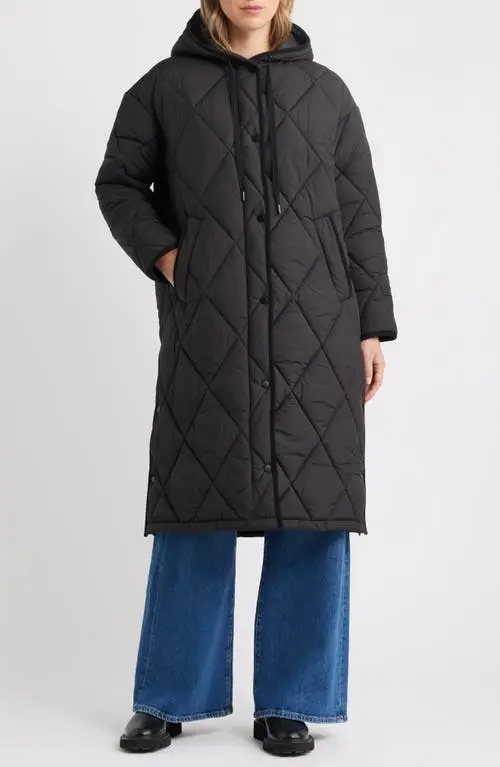 Bernardo Bren Quilted Puffer Coat - Black
