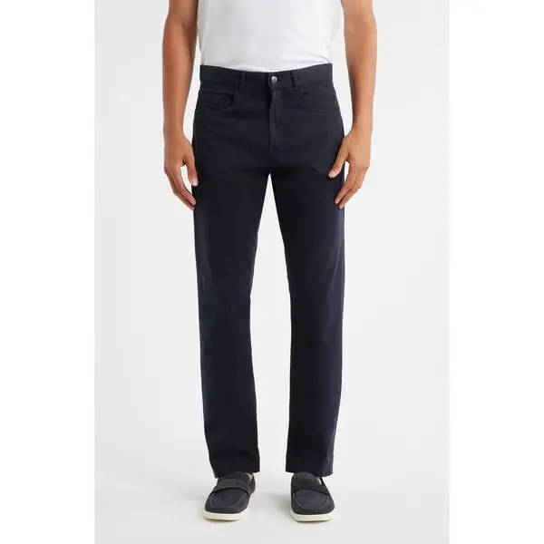 Canali Regular Fit 5-pocket Stretch Twill Trousers