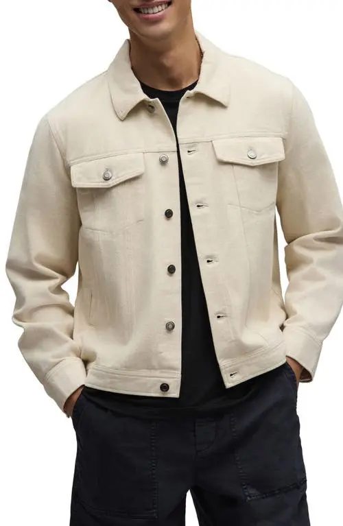 Barefoot Dreams Brushed Cotton Twill Trucker Jacket - Canvas