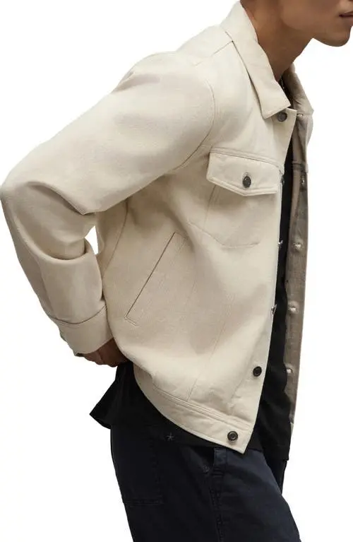 Barefoot Dreams Brushed Cotton Twill Trucker Jacket - Canvas
