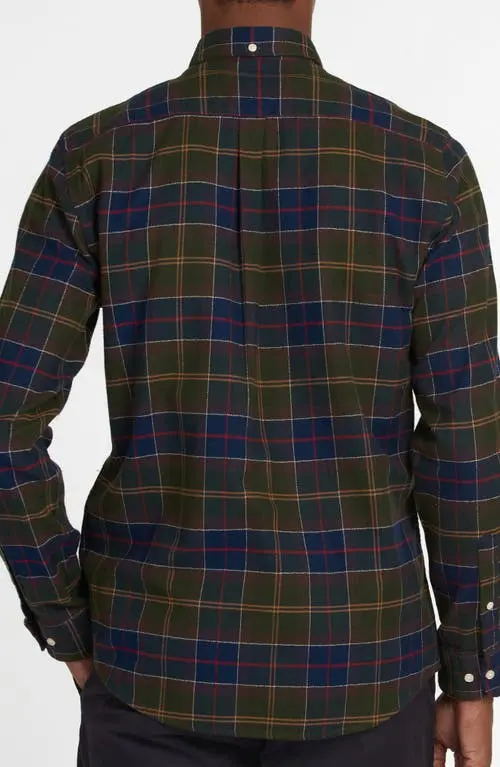 Barbour Kyeloch Herringbone Plaid Button-down Flannel Shirt - Classic Tartan