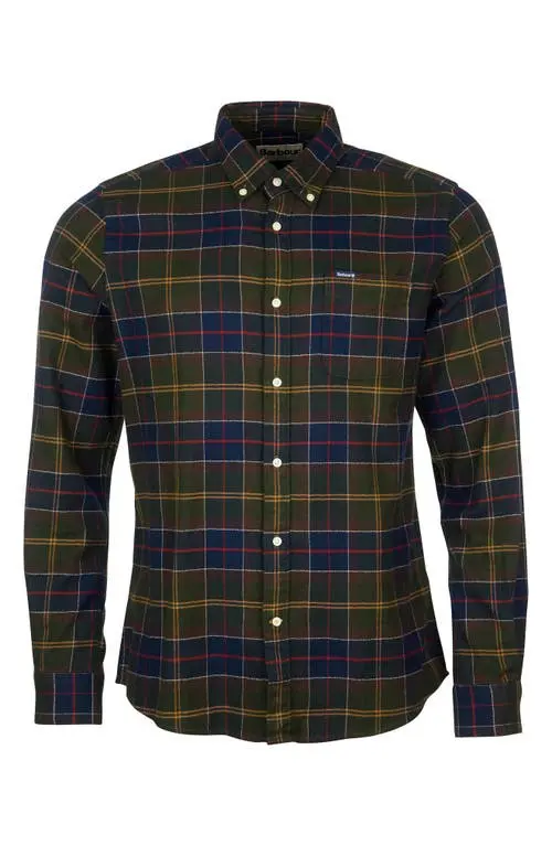 Barbour Kyeloch Herringbone Plaid Button-down Flannel Shirt - Classic Tartan