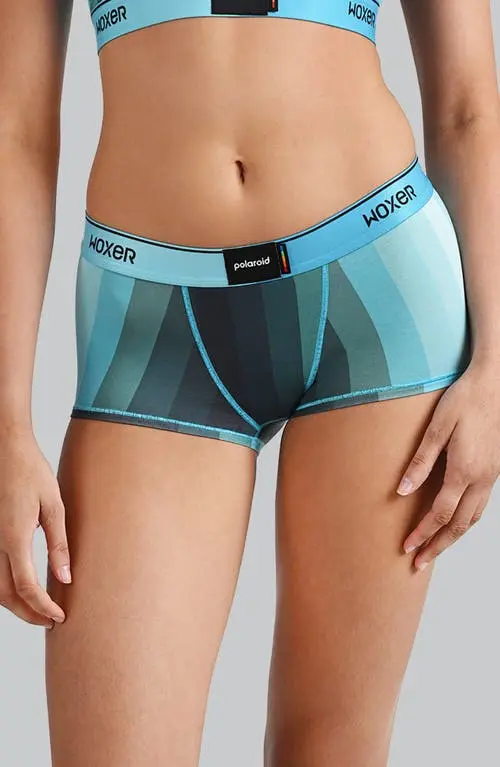 WOXER Bold Ultrasoft Boyshorts - Reclaimed Blue Stripe