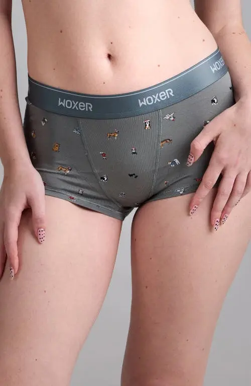 WOXER Bold Ultrasoft Boyshorts - Sage Pups