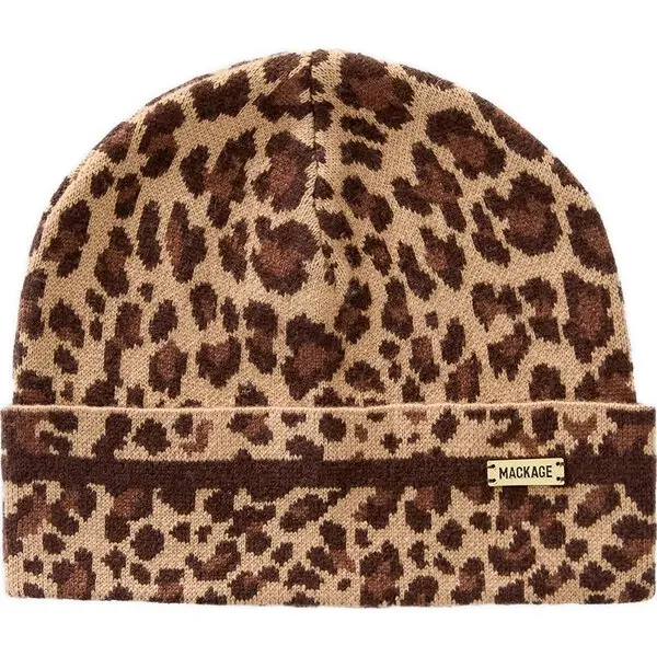 Mackage Kiko Jacquard Beanie - Cheetah