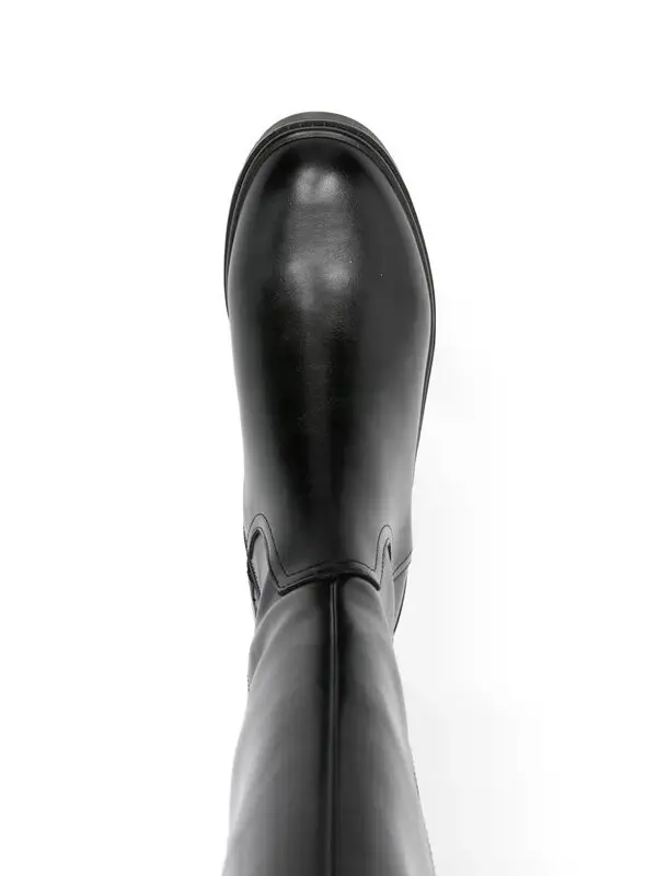 TAMARIS Platform Buckle-detail Knee-high Boots