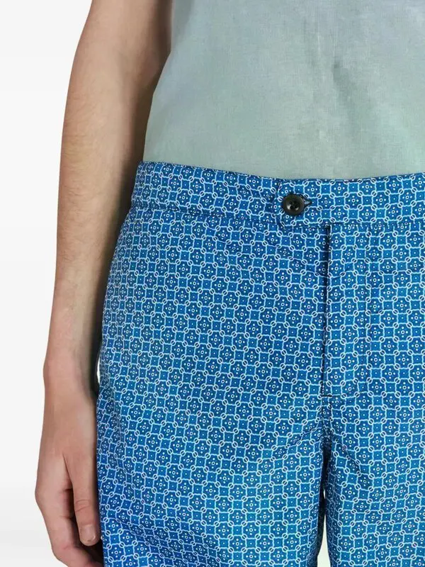 Incotex Geometric-print Swim Shorts