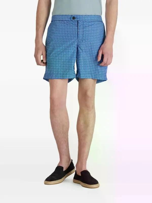 Incotex Geometric-print Swim Shorts
