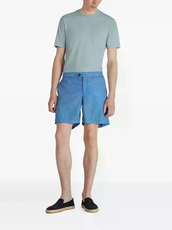 Incotex Geometric-print Swim Shorts