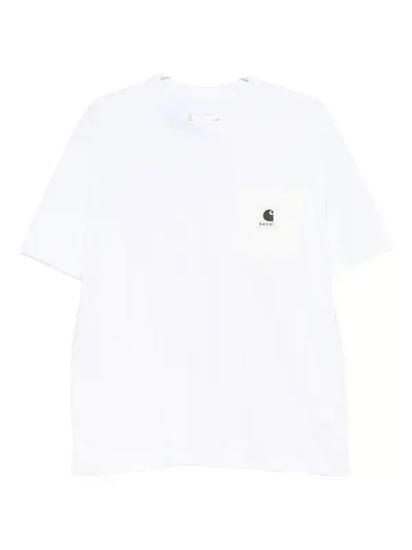Sacai Logo-patch T-shirt - White