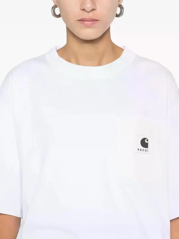 Sacai Logo-patch T-shirt