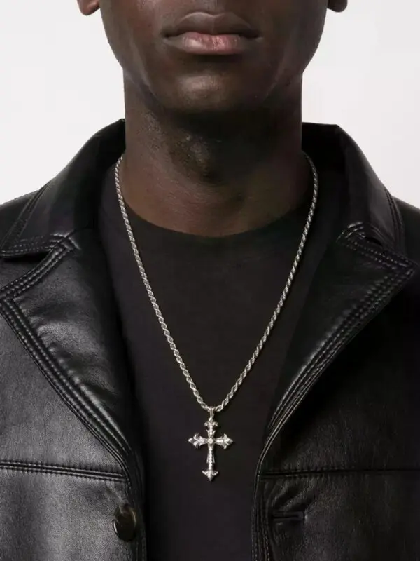 Emanuele Bicocchi Fleury Cross Pendant Necklace