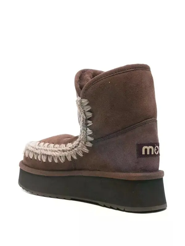 Mou Braided-trim Platform Boots